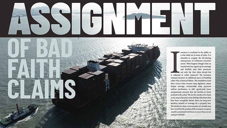 Assignment of Bad Faith Claims - Singer Katz